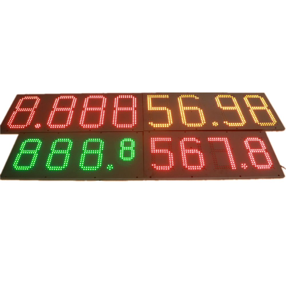 8.888 กันน้ำ นำ Display Board ปั๊มน้ำมันป้ายราคา Digital Split Flap Display